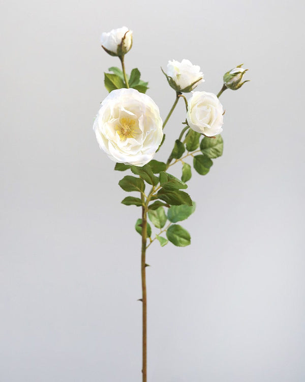 Artificial White Rose Spray | Faux Roses | Silk Rose Flowers
